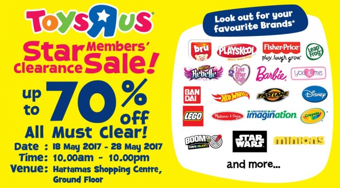Toys R Us Star Members' Clearance Sale